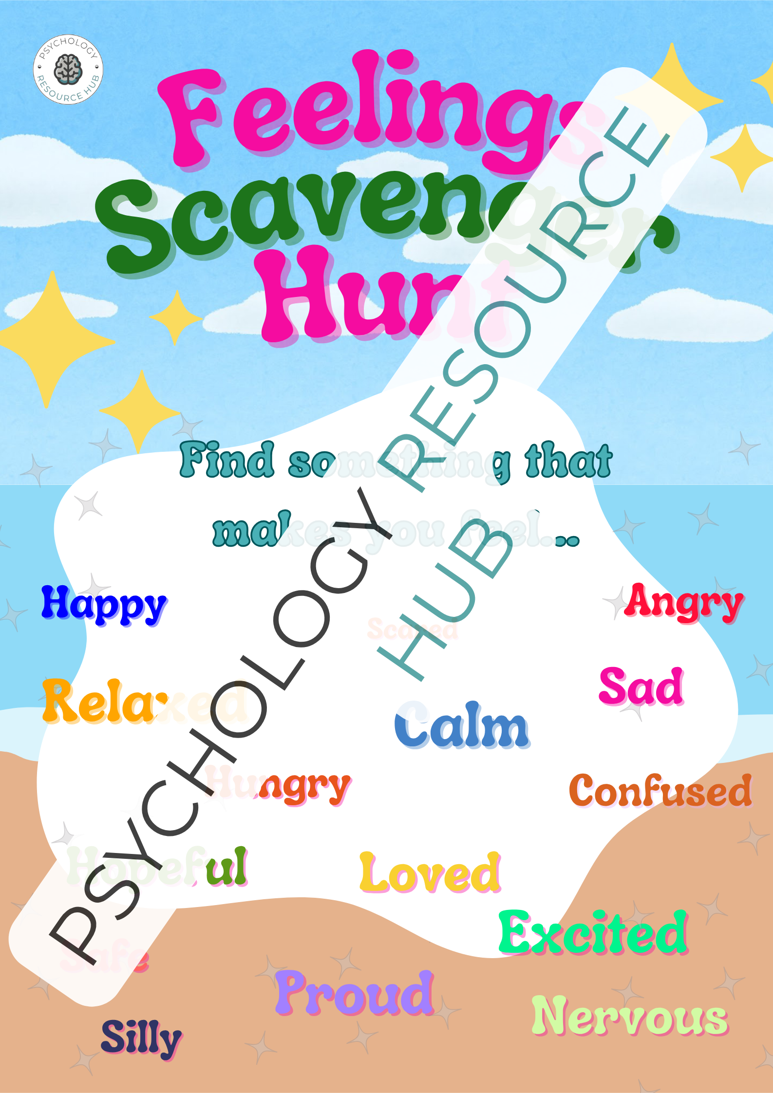 Feelings Scavenger Hunt | Children's Emotional Awareness – Psychology ...