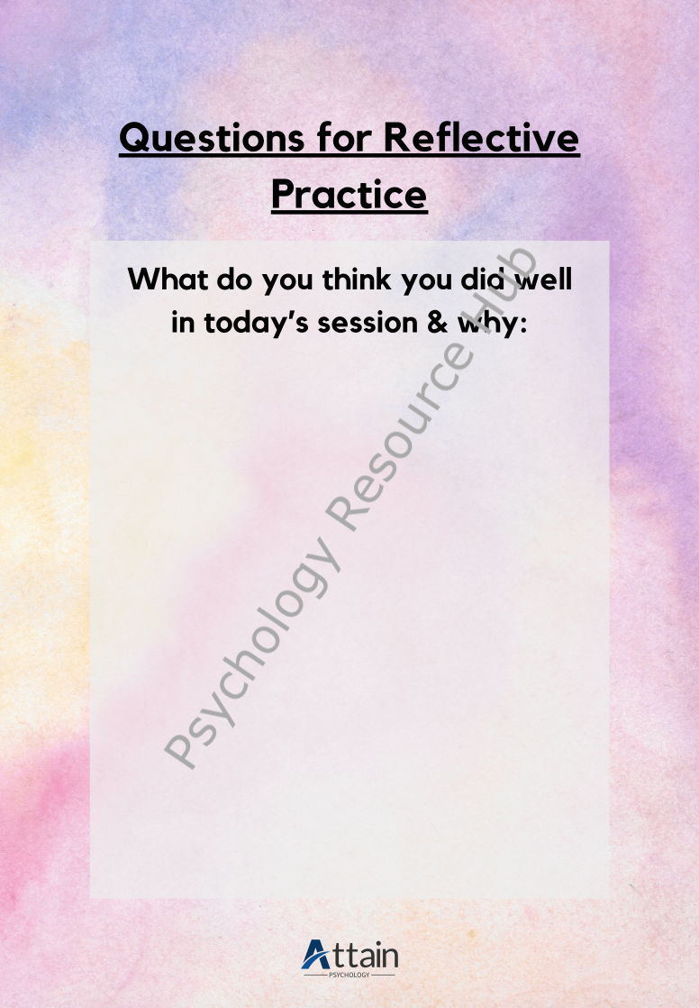 Reflective Practice Questions for Mental Health Therapists – Psychology ...